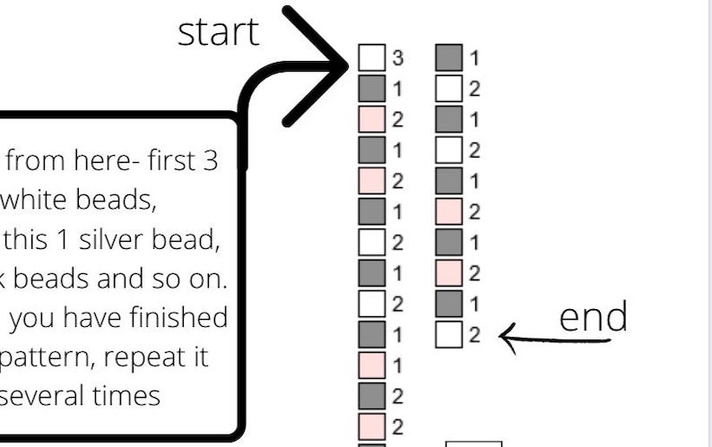 Bead Crochet Pattern, PDF File Bracelet, Bead Crochet Print Rope, DIY ...