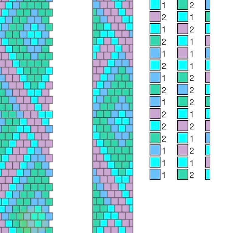 Bead Crochet Pattern, PDF File Bracelet, Bead Crochet Geometric Print ...