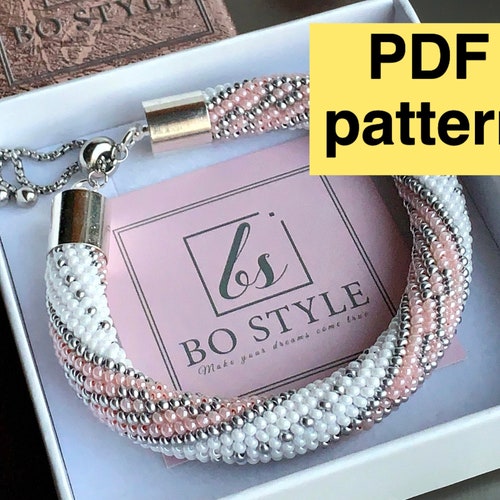 Bead Crochet Pattern PDF File Bracelet Bead Crochet Print - Etsy