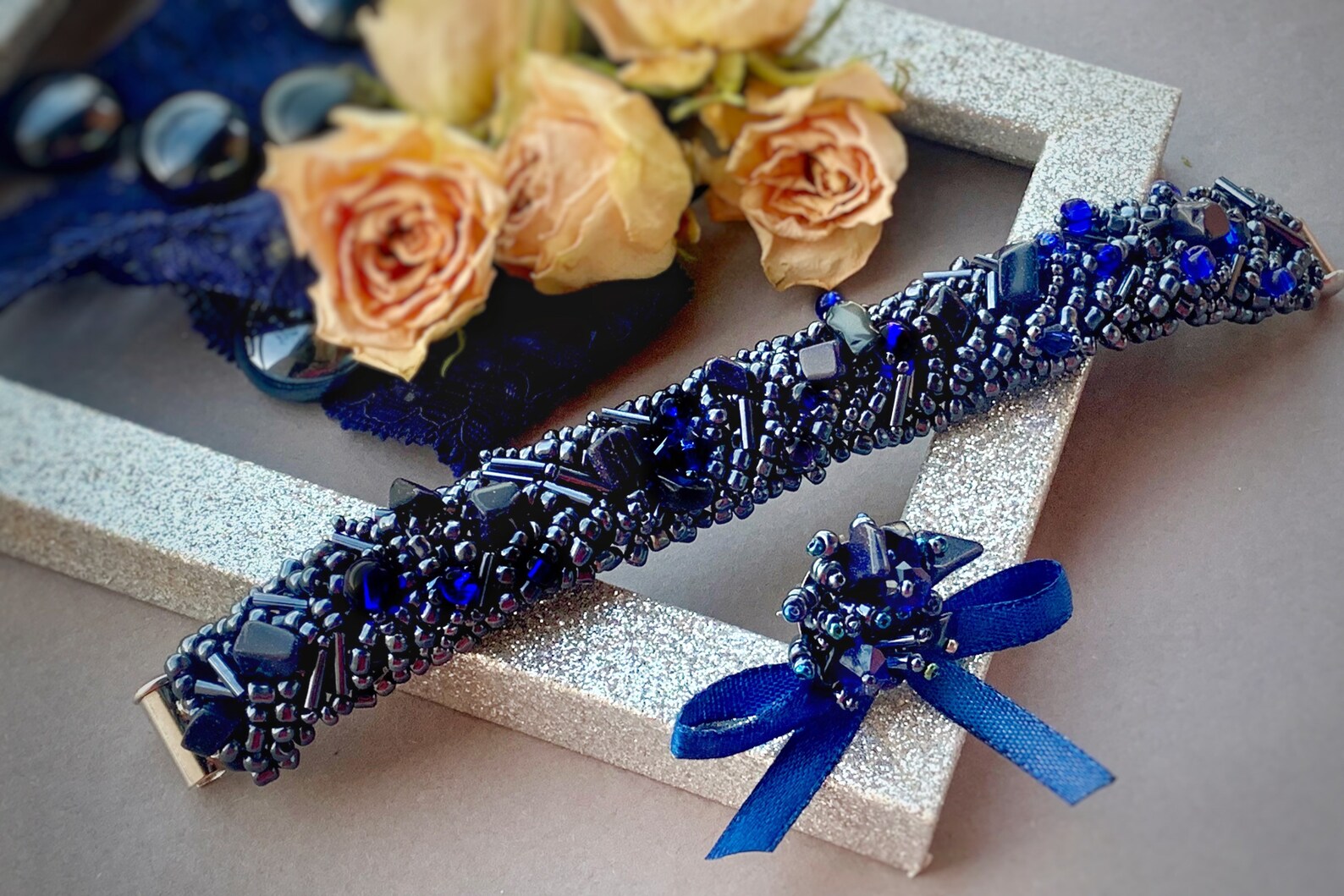 Gemstones Classy Bracelet/ Dark Blue Royal Blue Bracelet / Fashion ...