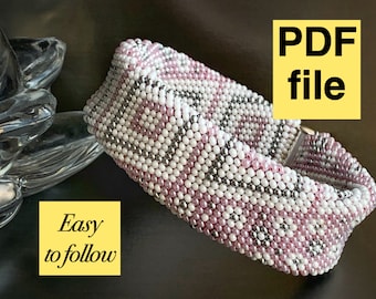 Bead Crochet Pattern, PDF File Bracelet, Bead Crochet Print Rope, DIY ...