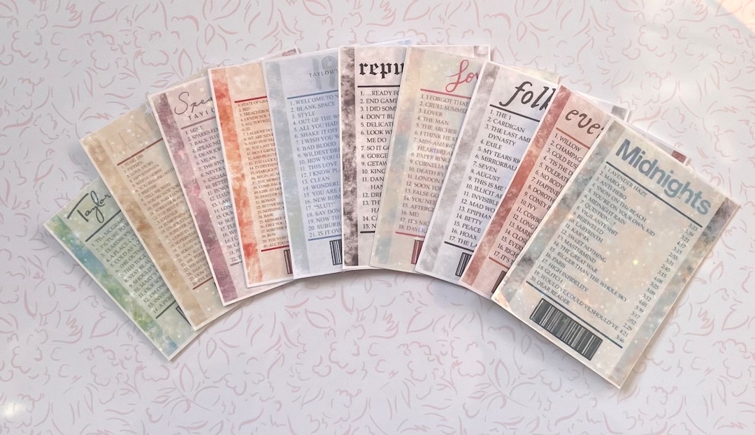 Taylor Swift Album Stickers - Etsy
