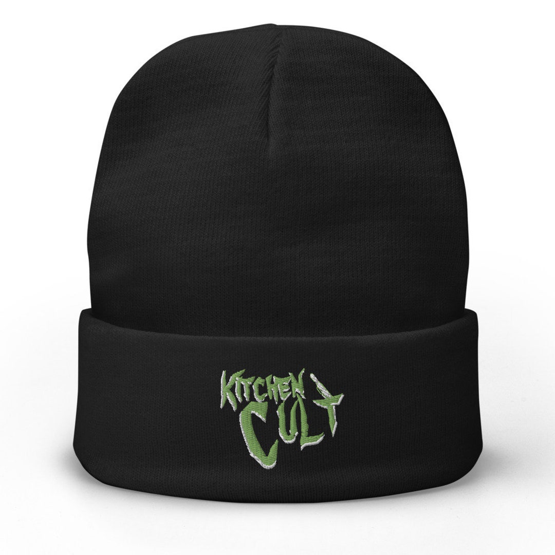 Kitchen Cult Embroidered Beanie - Etsy
