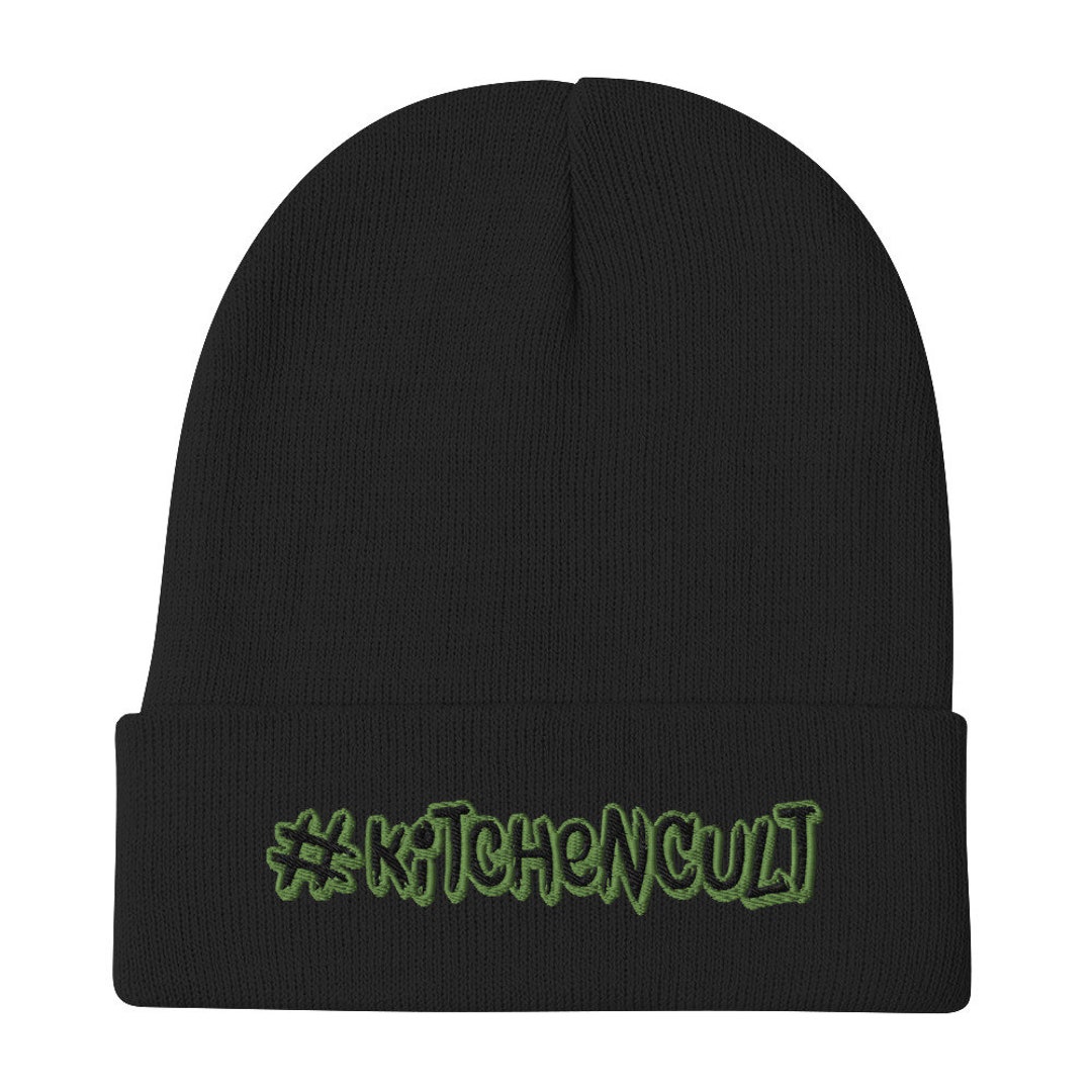 Hashtag Kitchen CULT Embroidered Beanie - Etsy UK