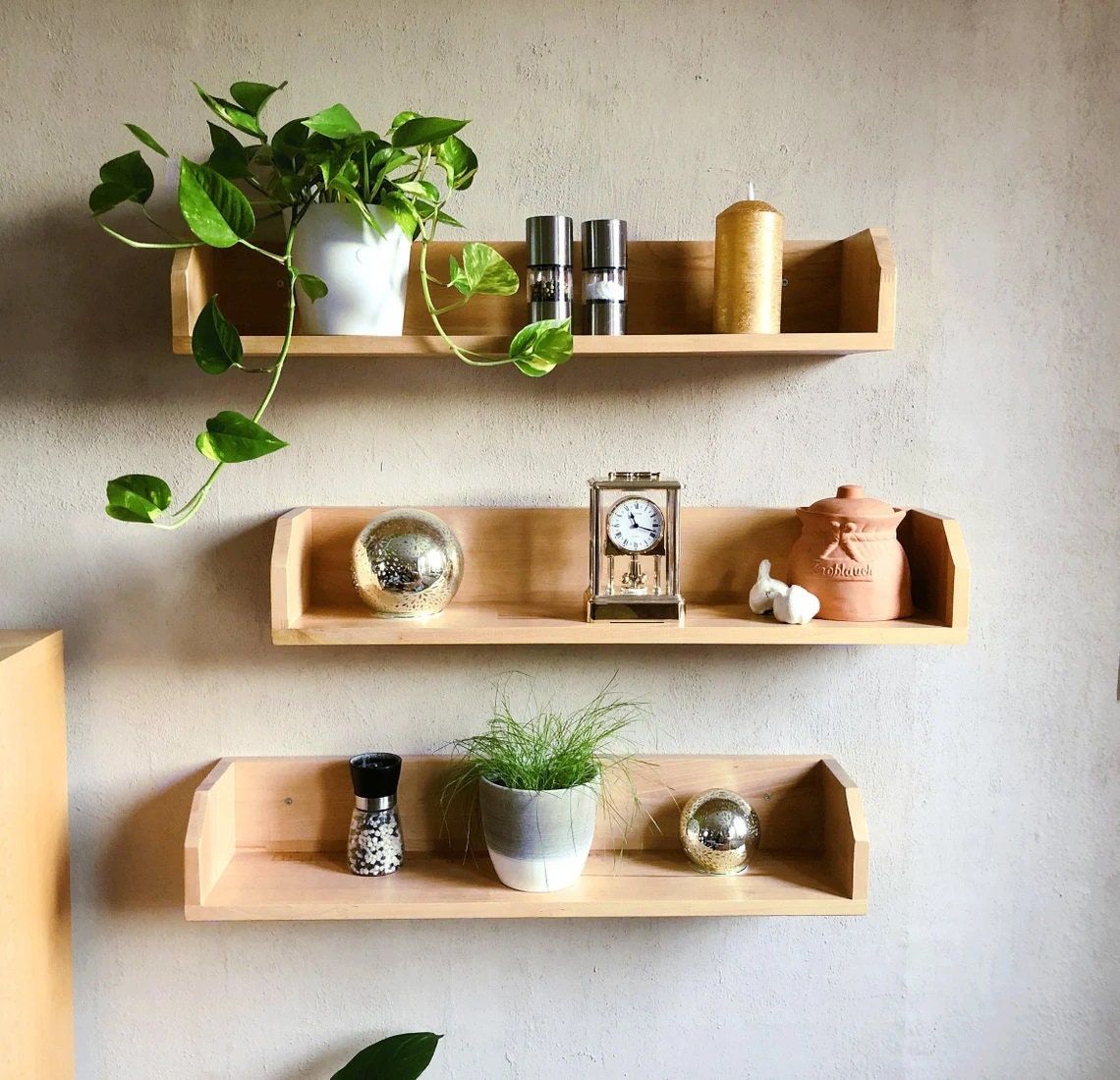 Handcrafted Solid Wood Shelf - Etsy