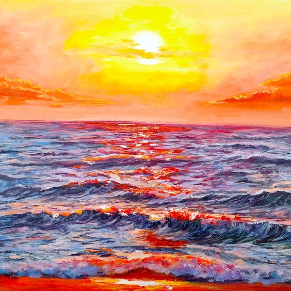 Sunset Painting - Etsy