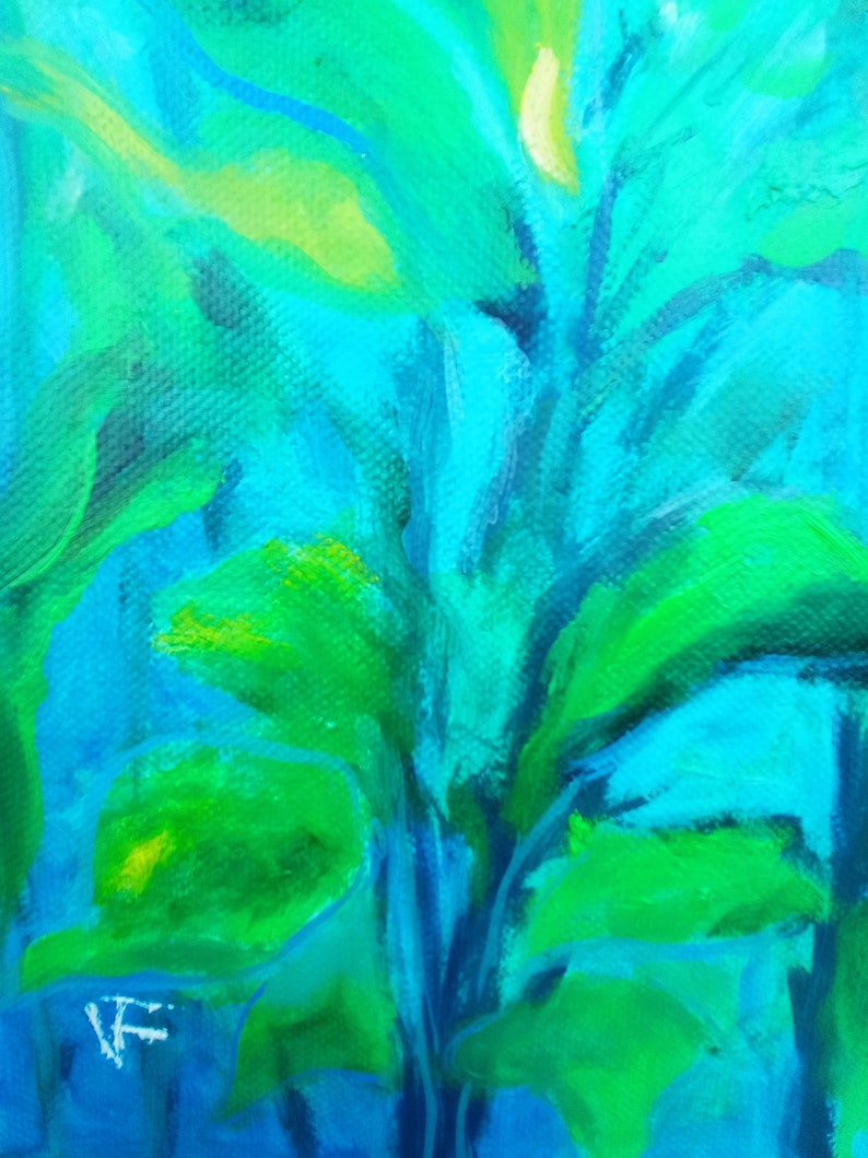 Seaweed Painting Underwater Life Original Art Seascape Oil on Canvas 50 ...