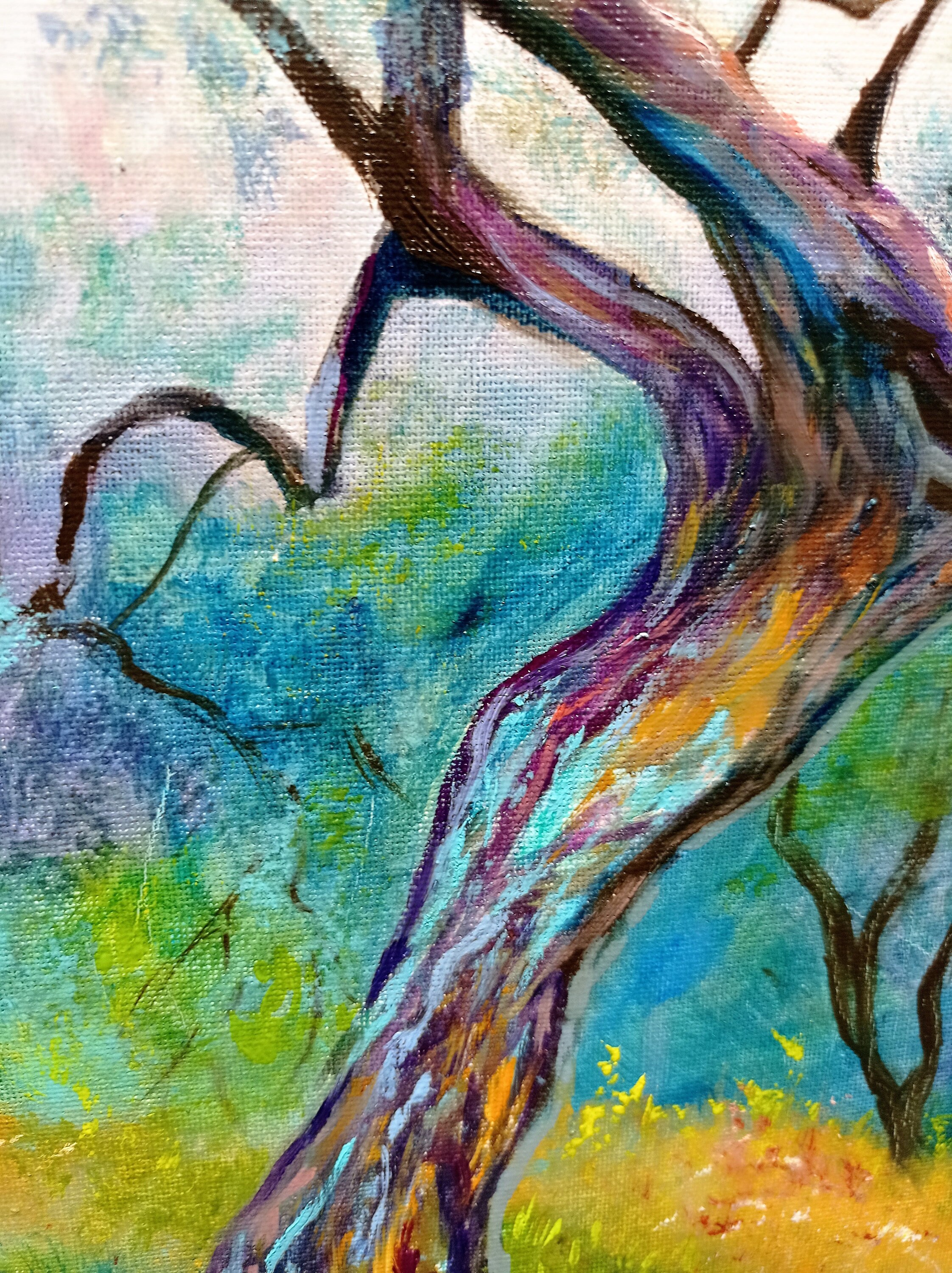 Old Olive Tree Painting Original Italian Landscape Oil on Canvas ...