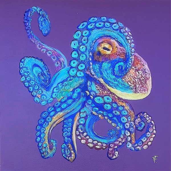 Octopus Painting - Etsy