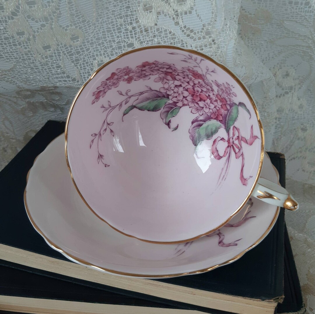 Paragon Pink Lilac Cup and Saucer, Double Warrant, Vintage Afternoon ...