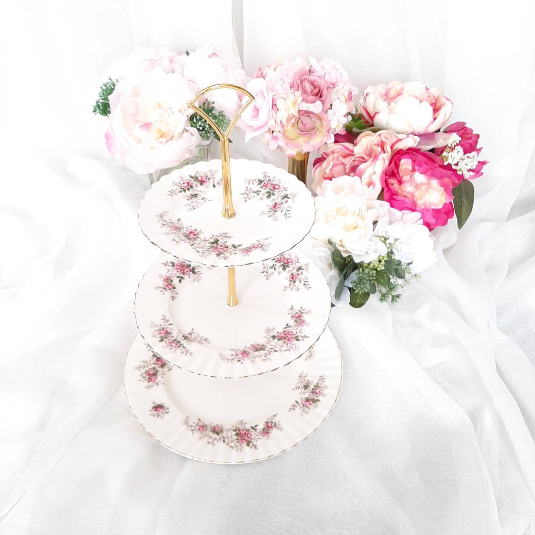Royal Albert 3 Tier Afternoon Tea Stand, Lavender Rose Dessert Cake ...