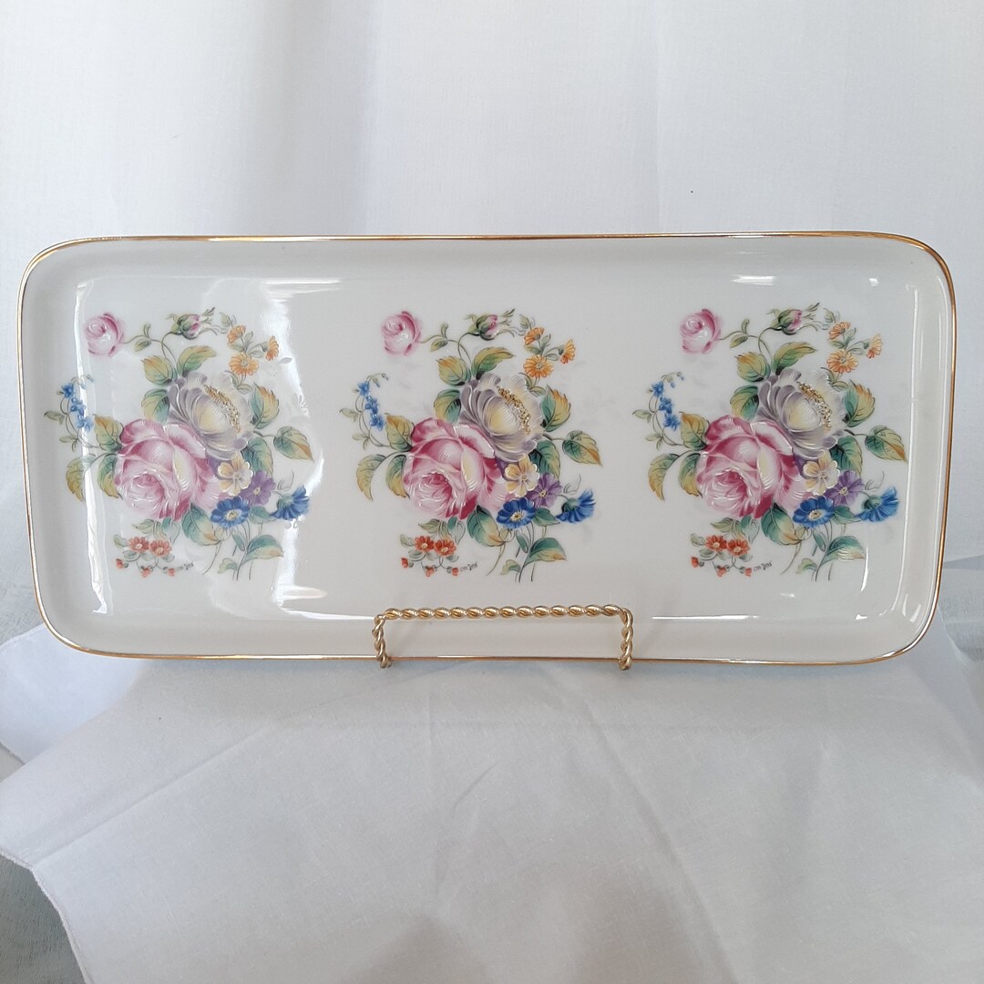 Gloria Porcelain Rectangular Tray, Vintage Afternoon Tea Party ...