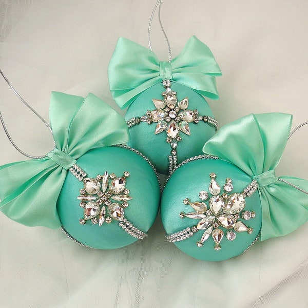 Aqua Ornaments - Etsy