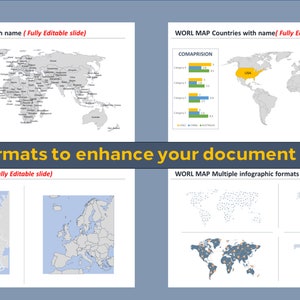 World Map, Globe Map , Countries Maps, Countries Flags Slide , Icons ...