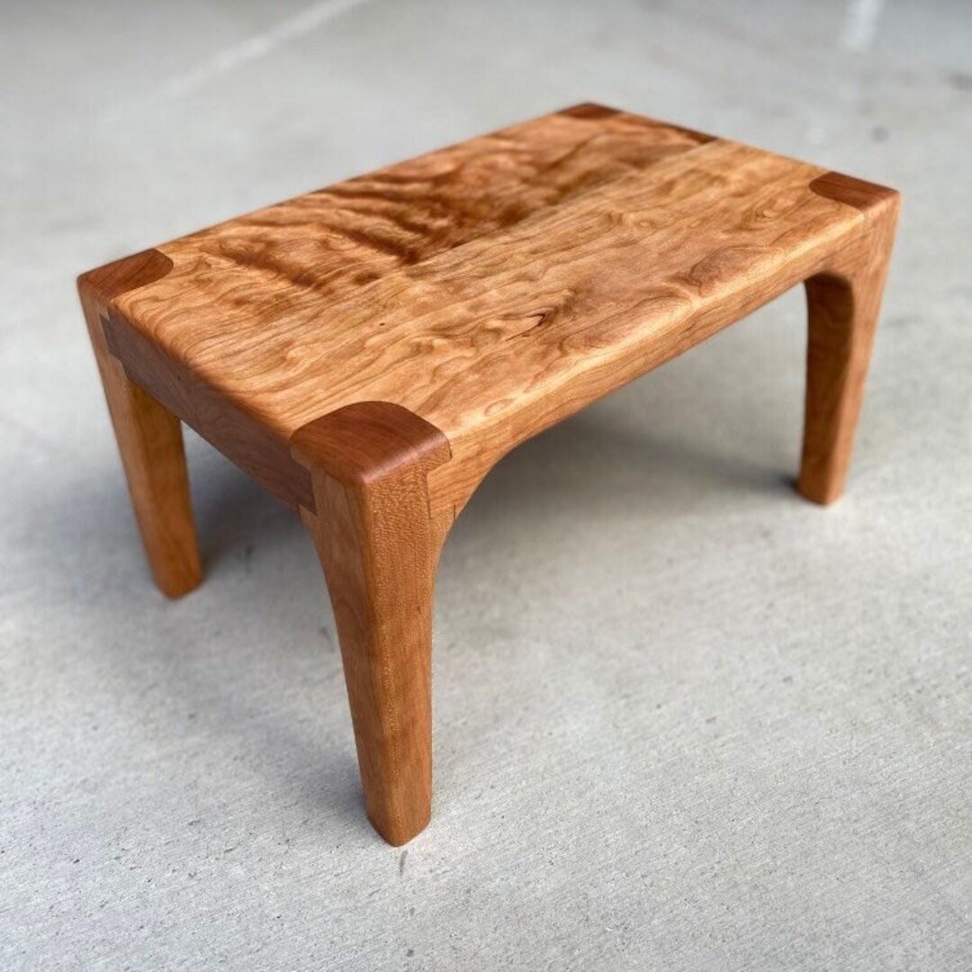 Handmade Wood Step Stool - Cherry, Maple, or Walnut - Solid Hardwood ...