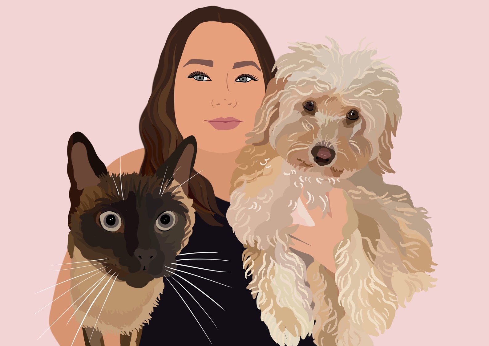 Custom Digital Illustration Digital Portrait Digital Print - Etsy UK