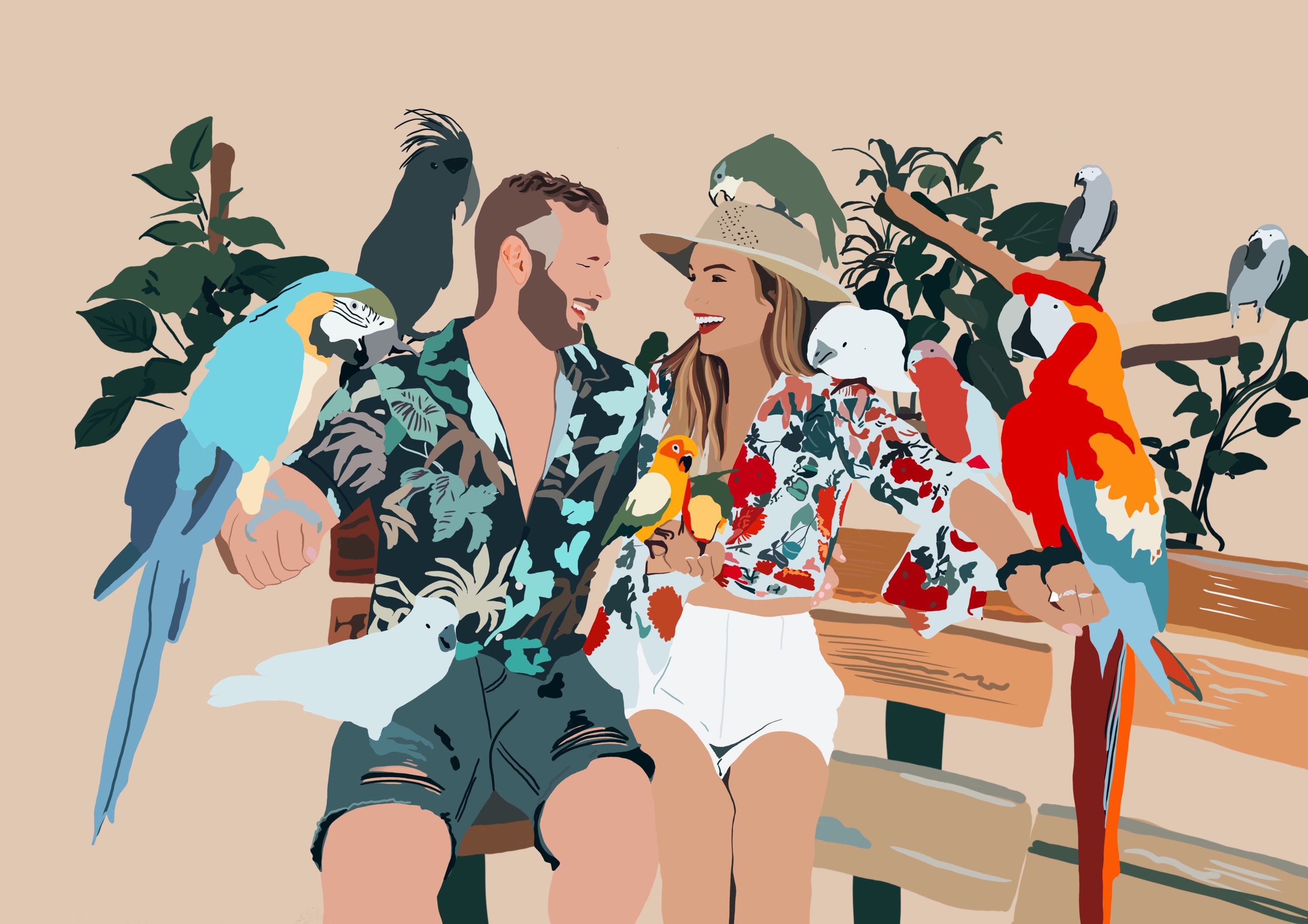 Custom Digital Illustration Digital Portrait Digital Print | Etsy UK