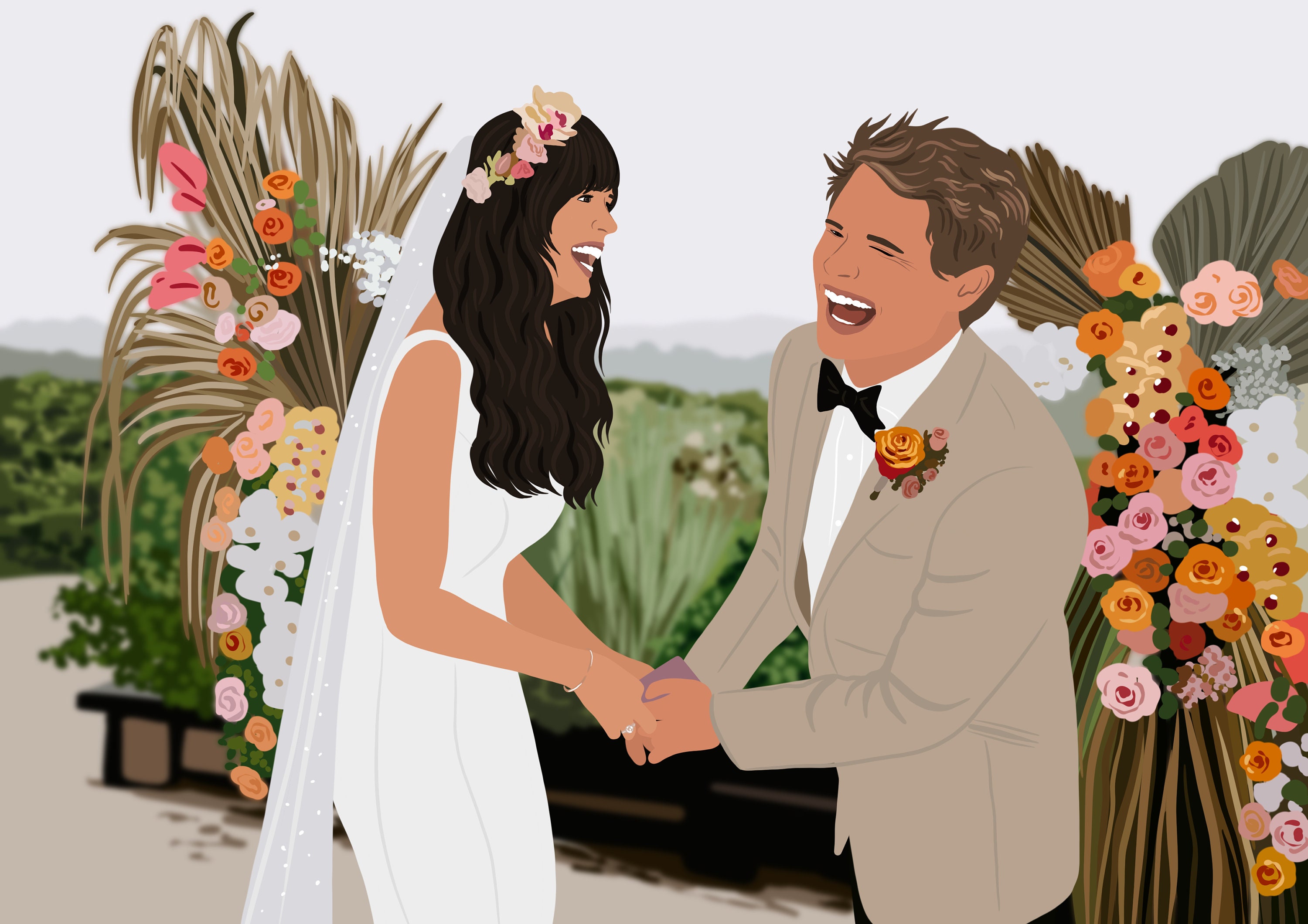 Custom Digital Illustration Digital Portrait Digital Print - Etsy UK