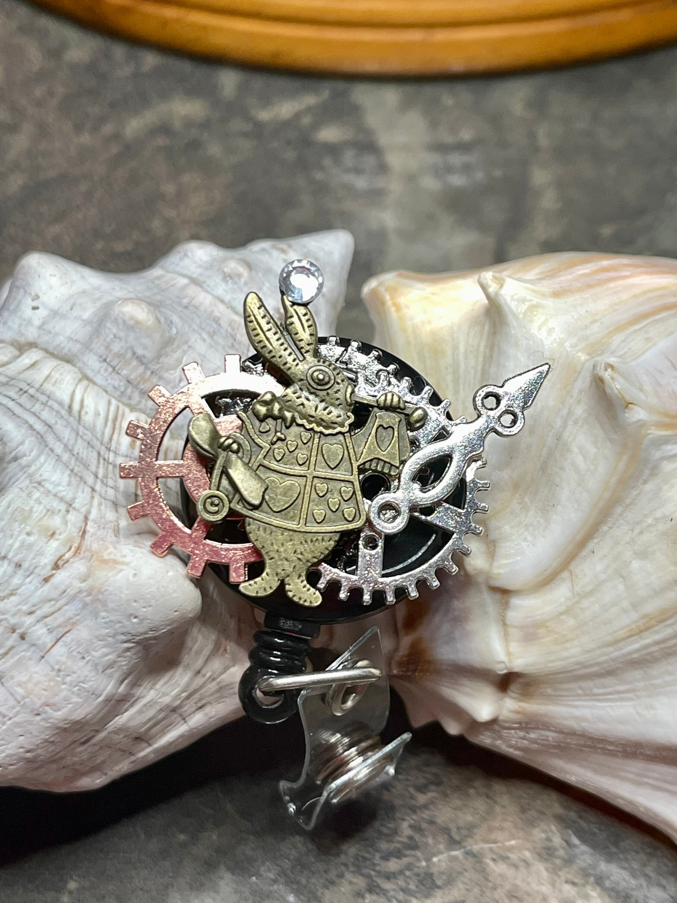 Alice in Wonderland Reel ID Clip, Badge Holder, Retractable Pull, Nurse ...
