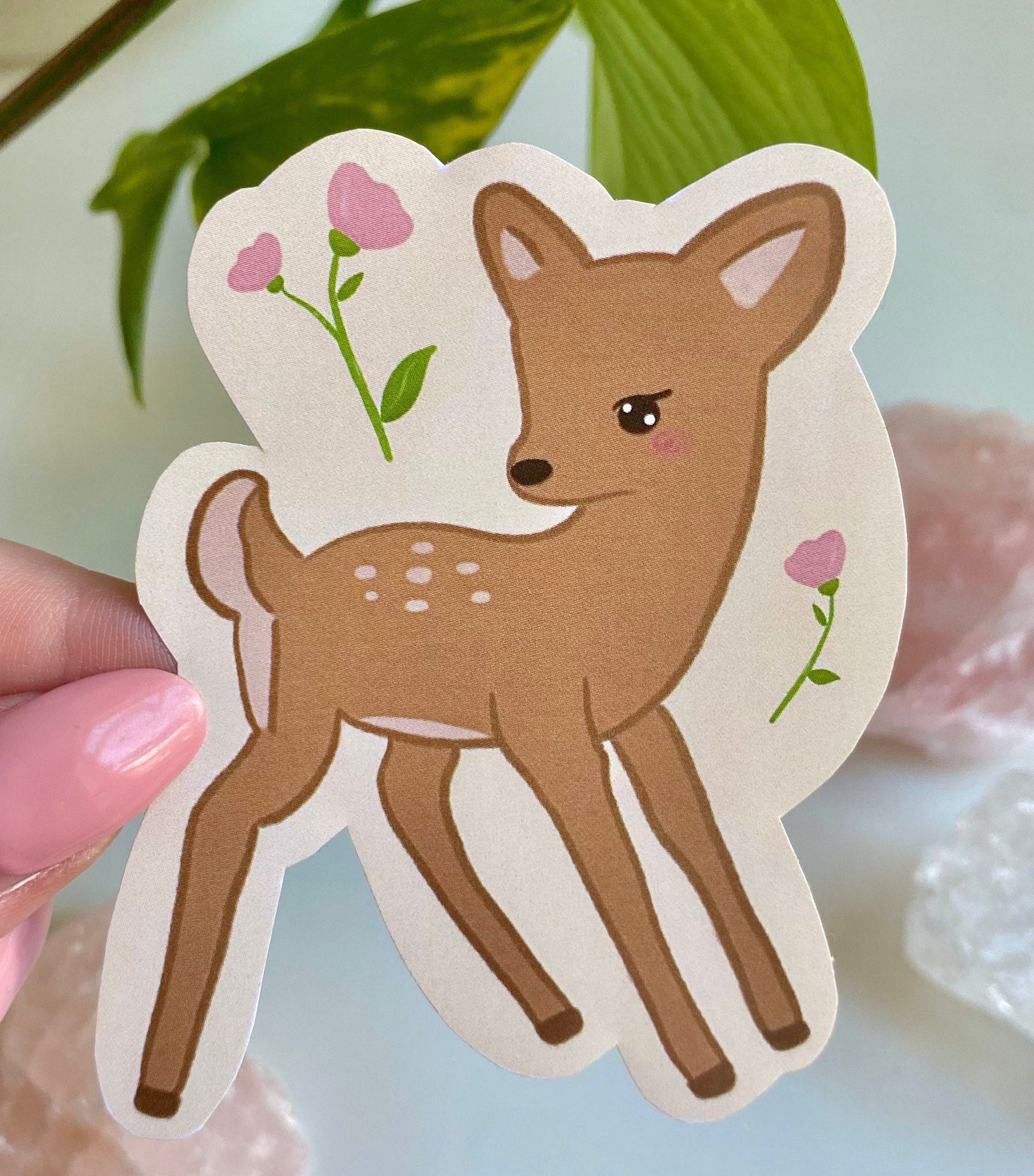 Cute Deer Sticker | Fawn Sticker | Journal Sticker | Cute Sticker ...