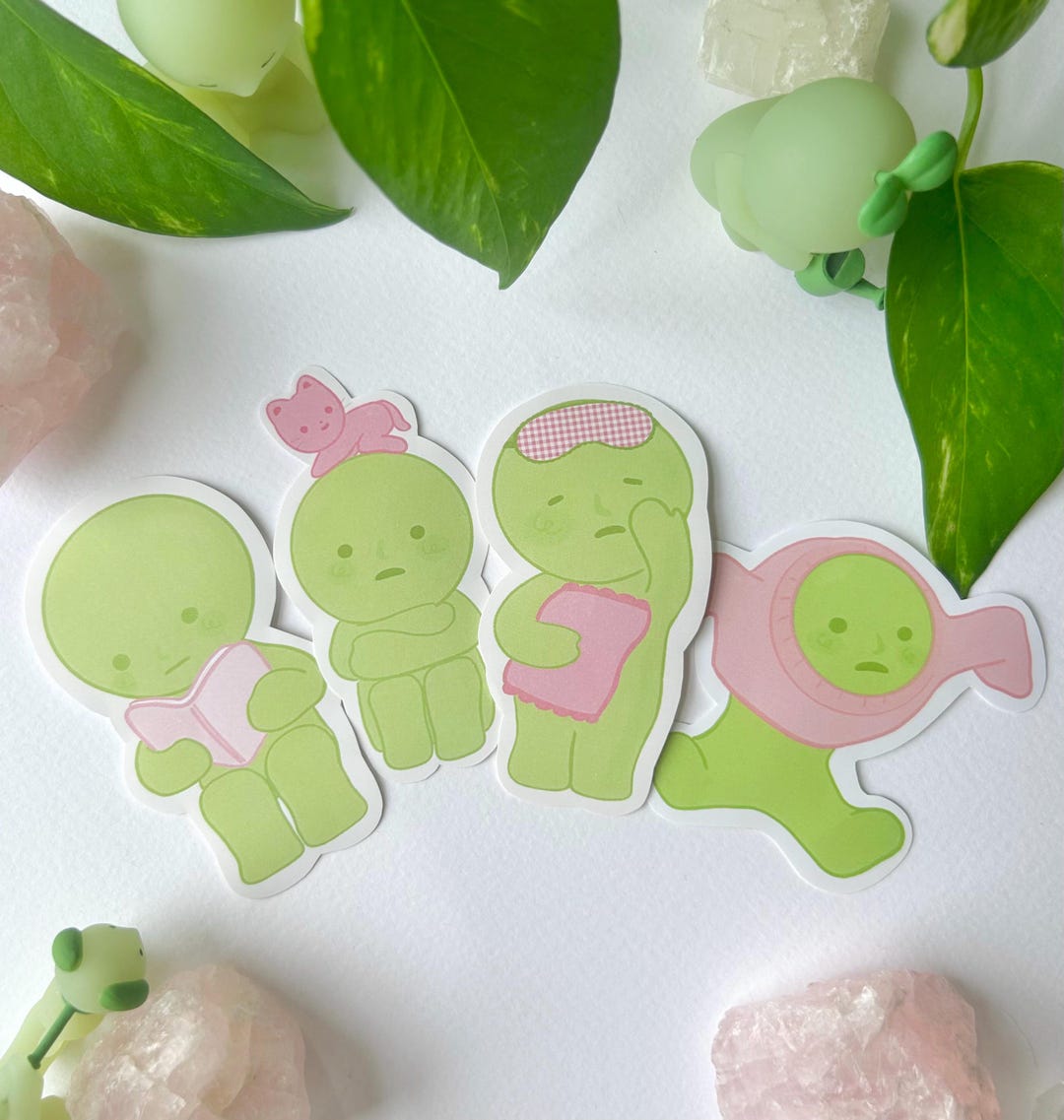 Smiski Sticker Bundle: Handmade Illustration - Etsy