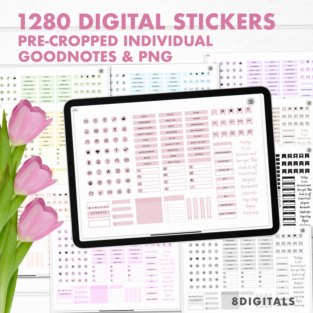 Digital Stickers, Digital Stickers Goodnotes, Digital Planner Stickers ...