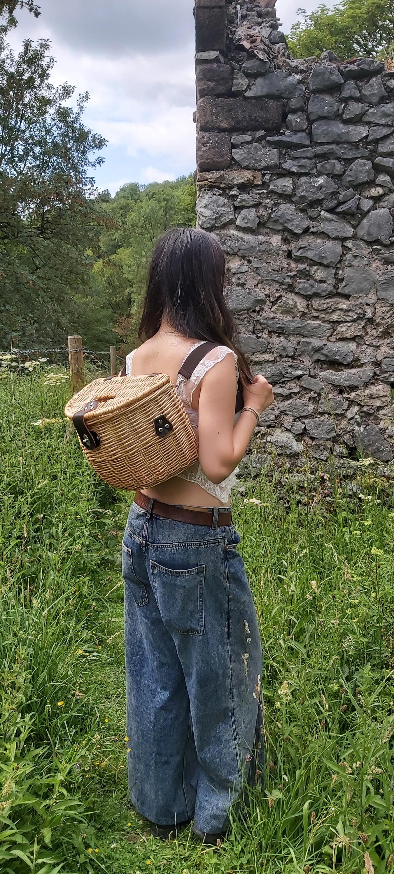 All Day Forager Backpack Style Personalisable Natural Willow Basket ...
