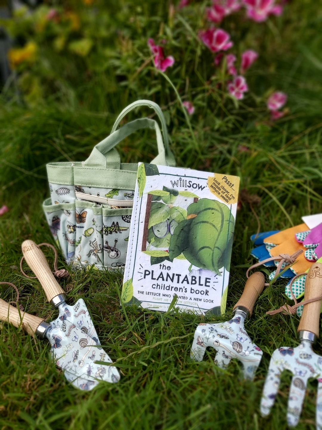 Complete Garden Activity Gift Set, Child's Personalised Garden Tools ...
