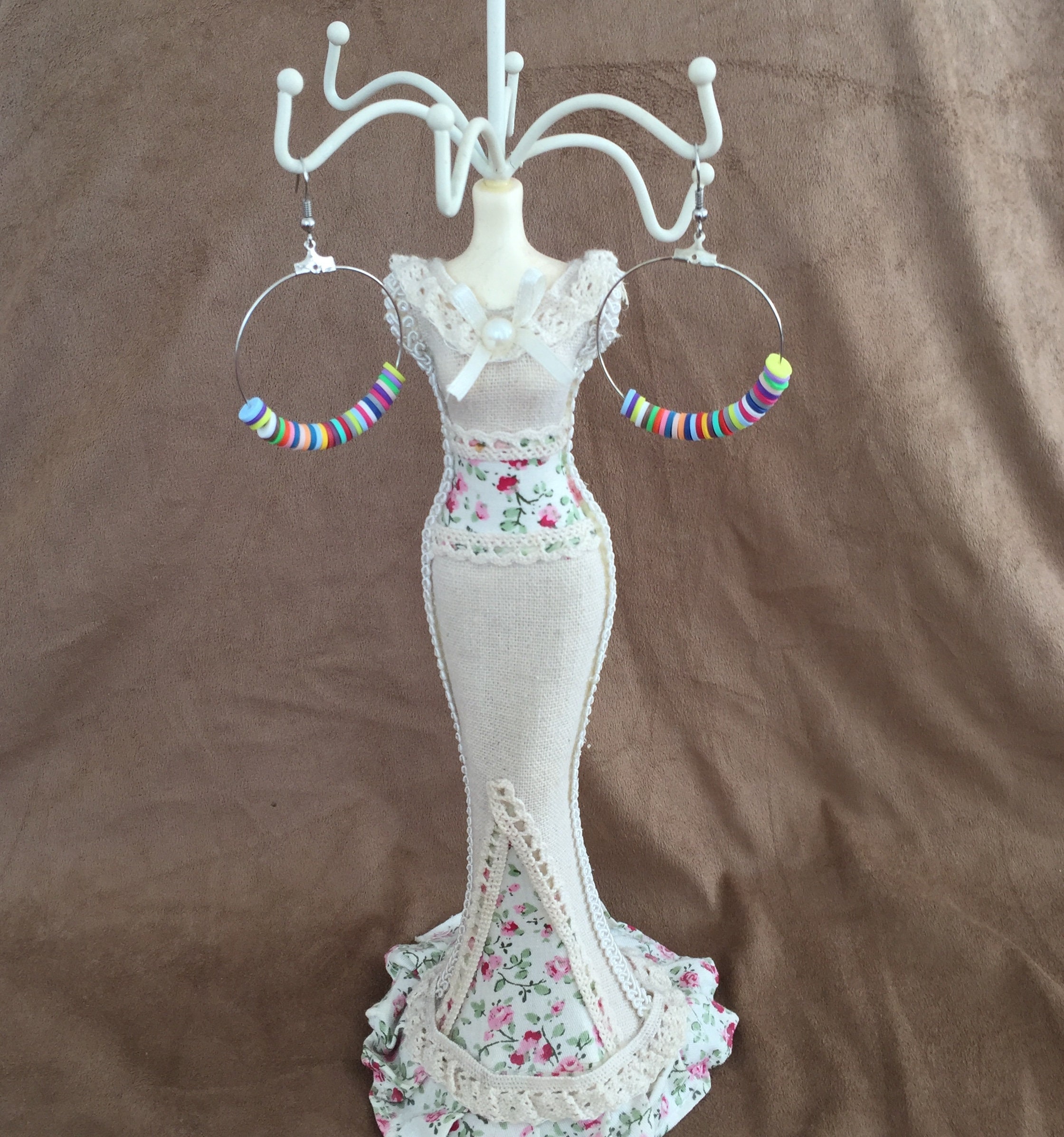 Colorful Earrings Multi Color Earrings Hoop Earrings Round | Etsy