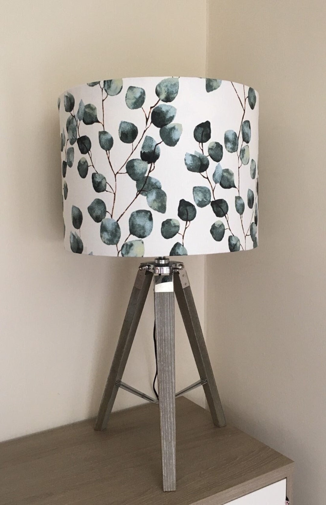 WATERCOLOUR LEAF DESIGN Handmade Lampshade, Fabric Lampshade, Designer ...