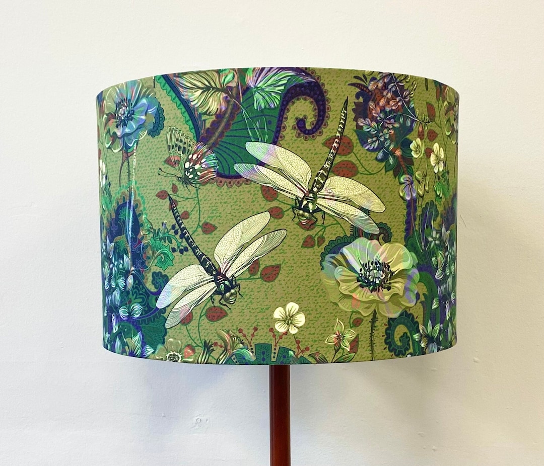 VELVET DRAGONFLY Lampshade, Handmade Lampshade, Designer Lampshade ...