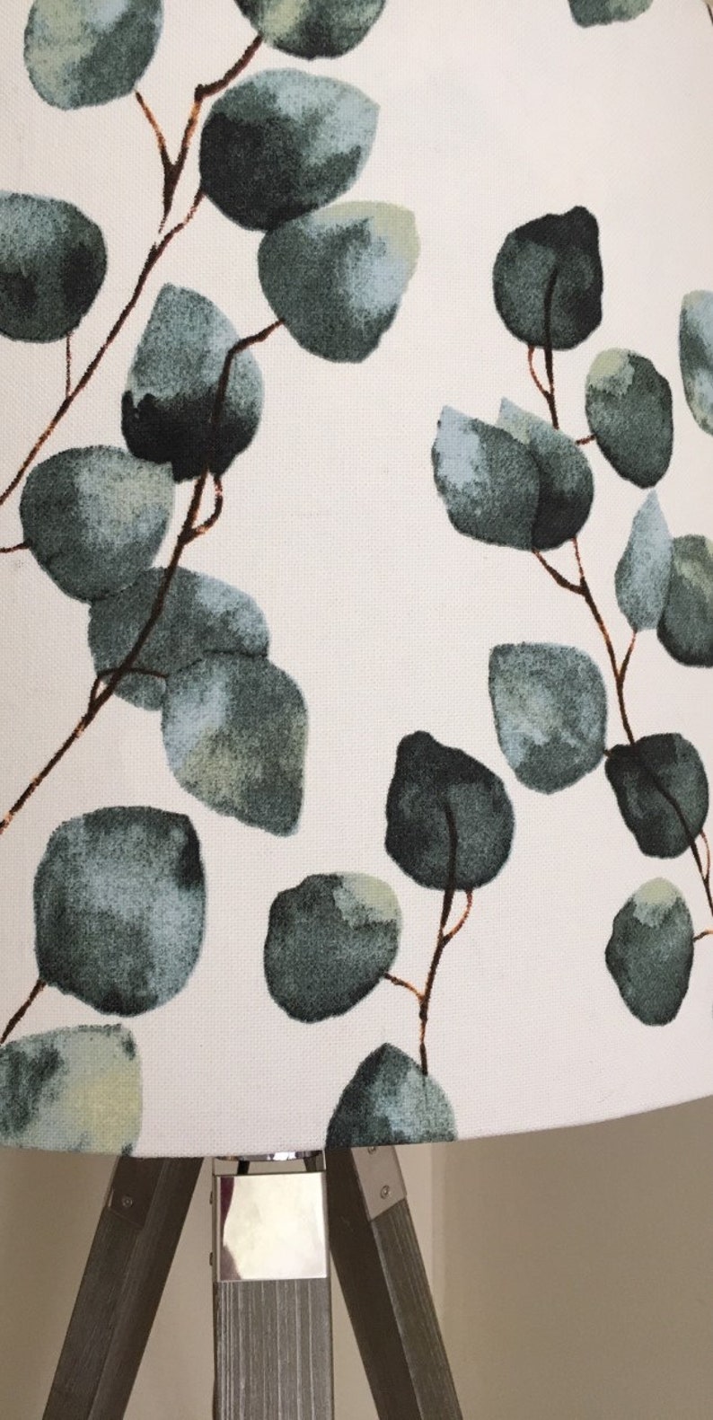 WATERCOLOUR LEAF DESIGN Handmade Lampshade, Fabric Lampshade, Designer ...
