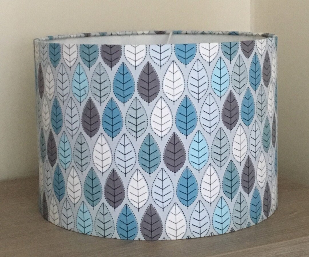 SCANDI LEAF LAMPSHADE, Handmade Lampshade, Turquoise Lampshade ...