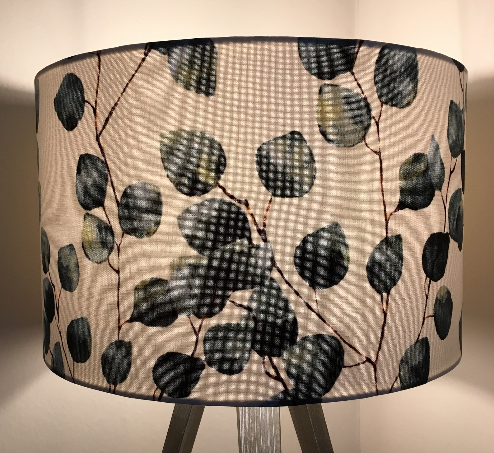 WATERCOLOUR LEAF DESIGN Handmade Lampshade, Fabric Lampshade, Designer ...