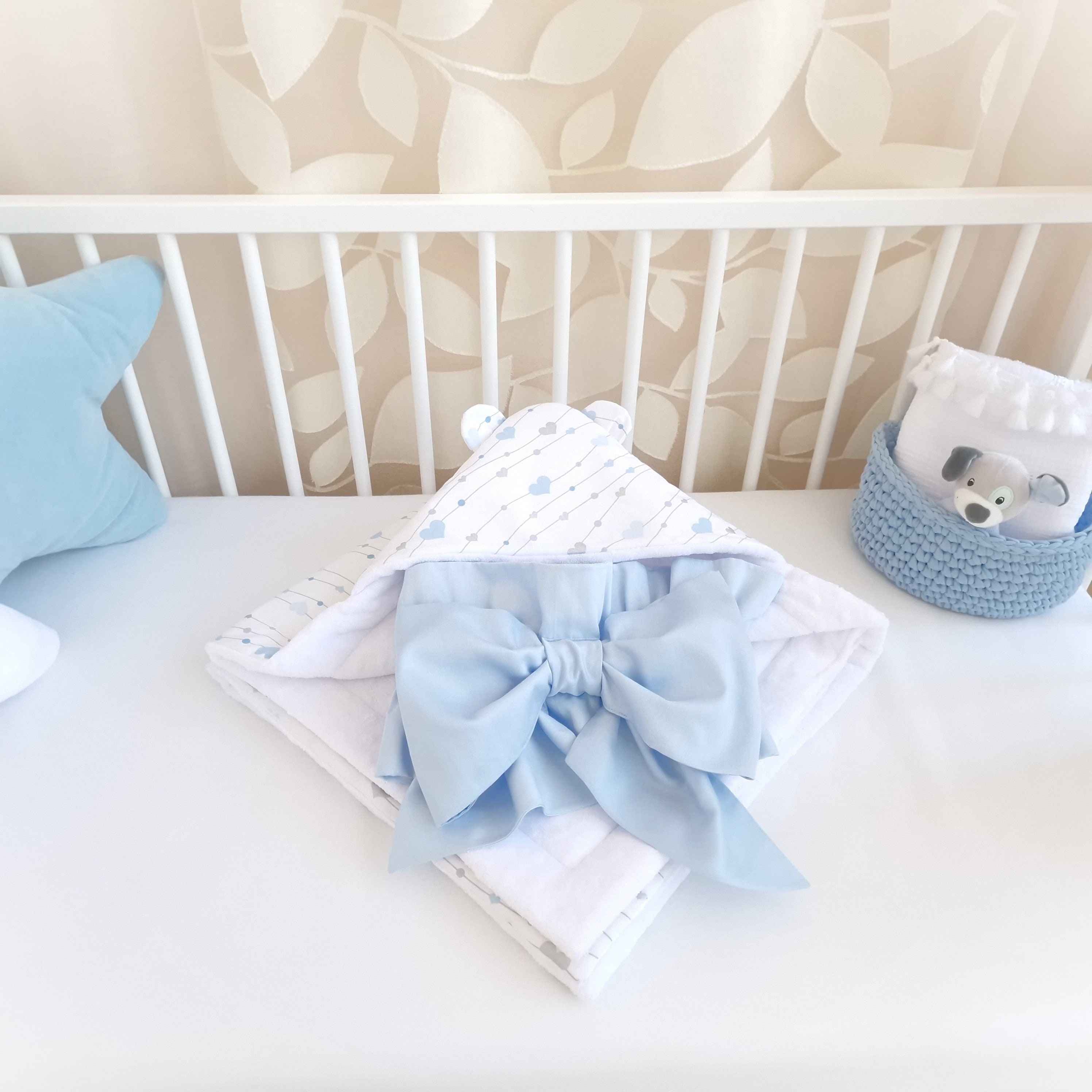 Coming Home Baby Blanket With Hood, Blanket Envelope With Bow, Newborn ...