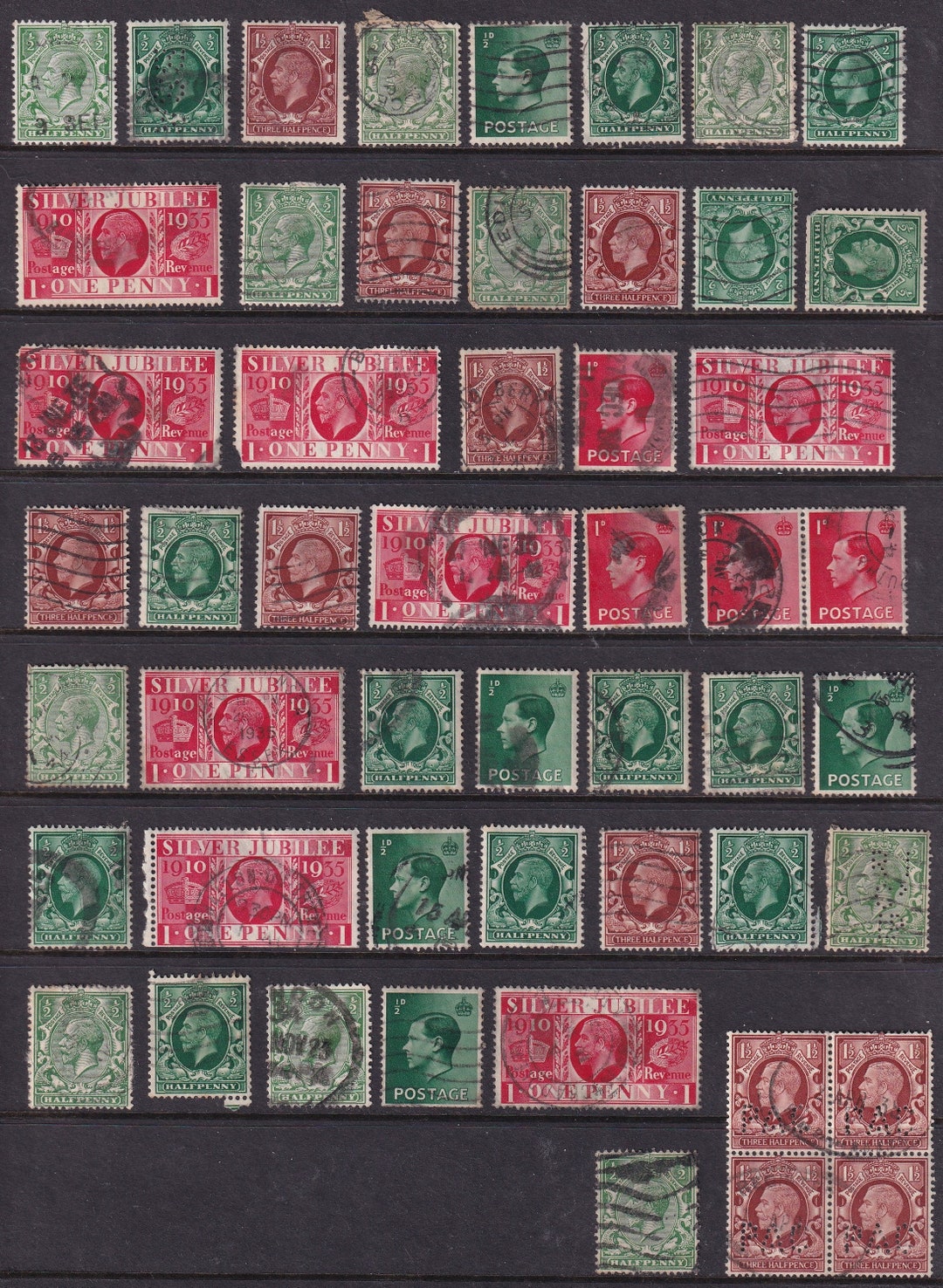 King George V and Edward VIII Used Stamps Collection Including - Etsy