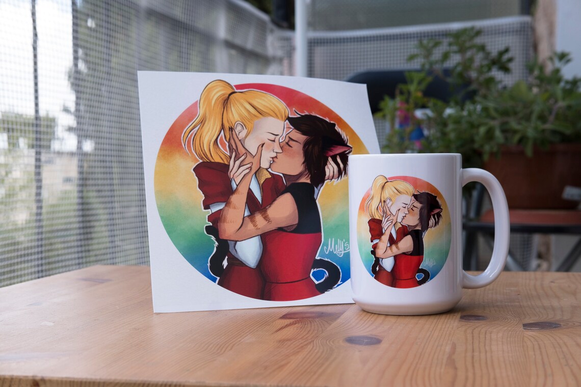 A Proud Kiss Catra and Adora She Ra Mug - Etsy