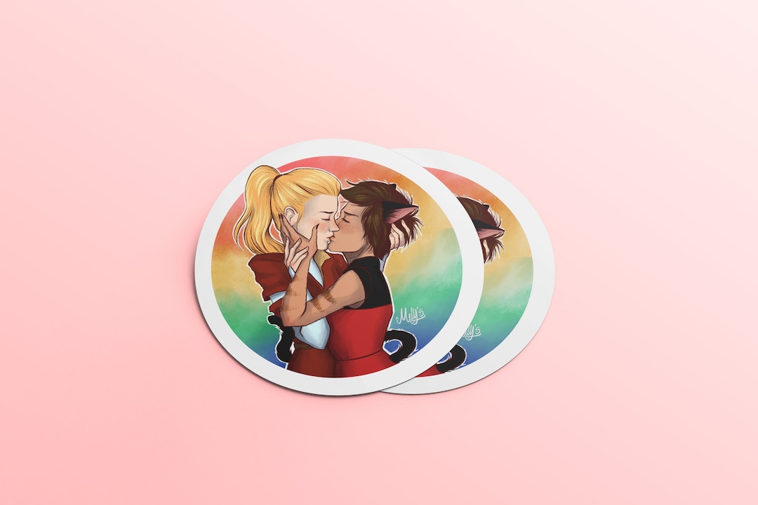 A Proud Kiss - Catra and Adora She Ra Vinyl Sticker - Etsy