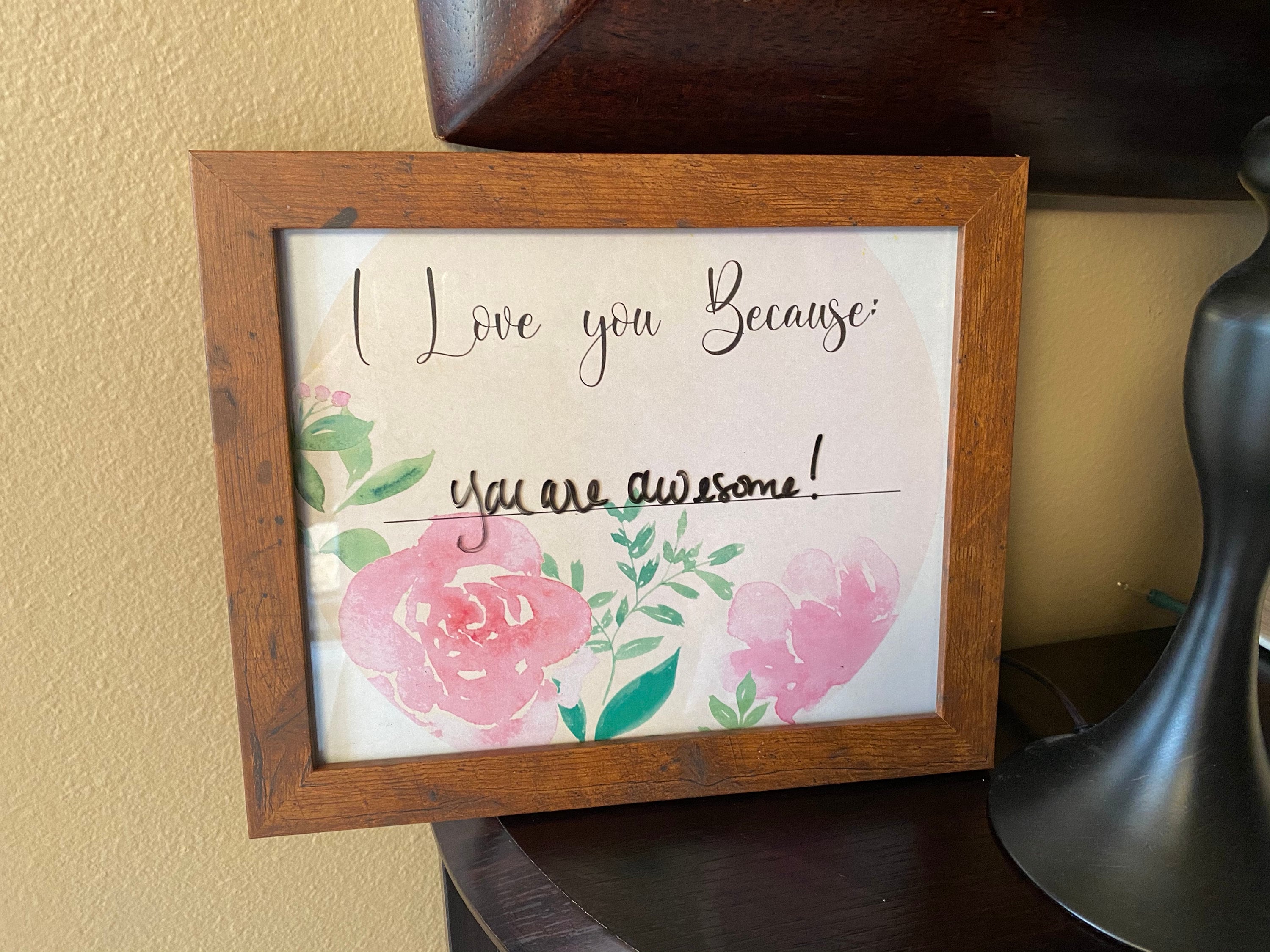 I Love You Because Printable Affirmation Print Watercolor | Etsy