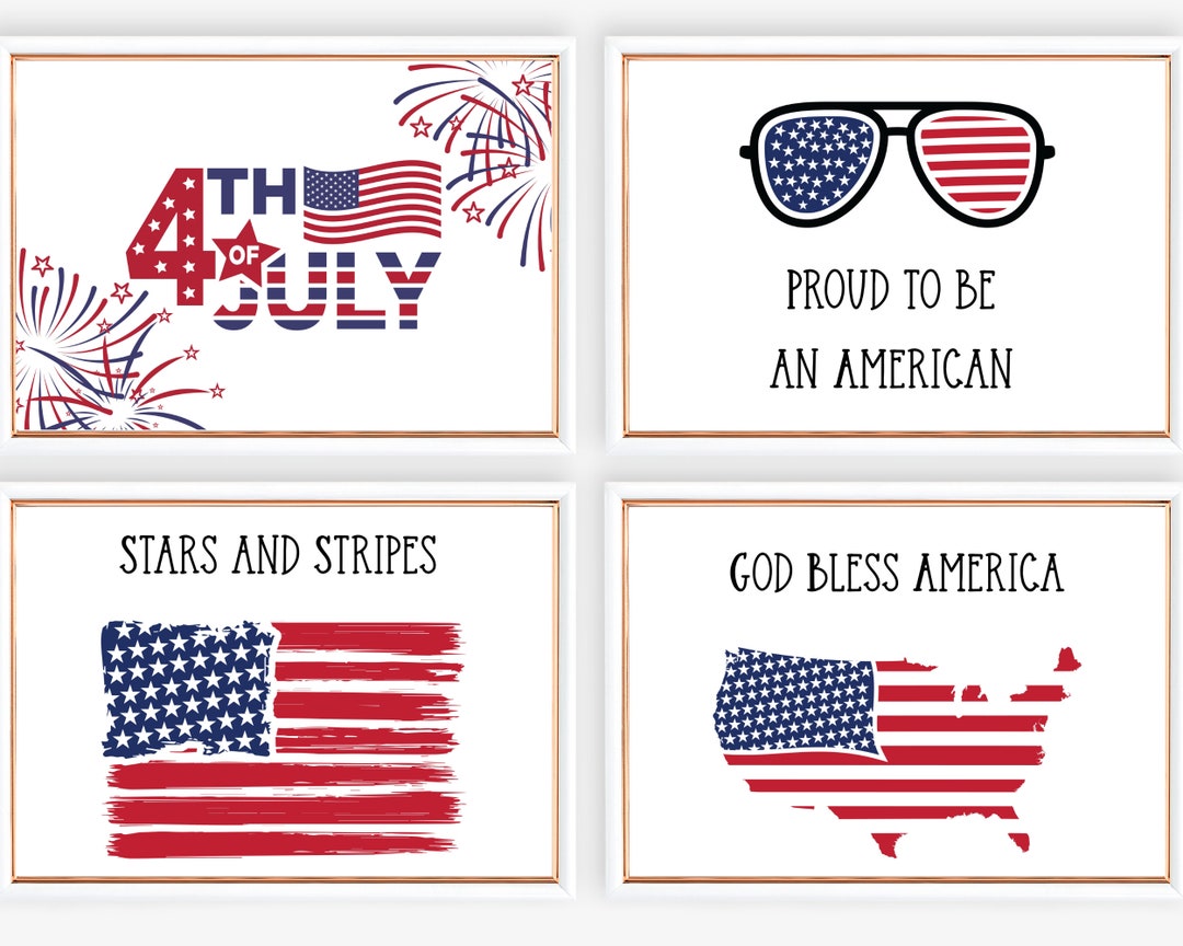 Patriotic Printable, Stars and Stripes Printable, 4th of July Print ...