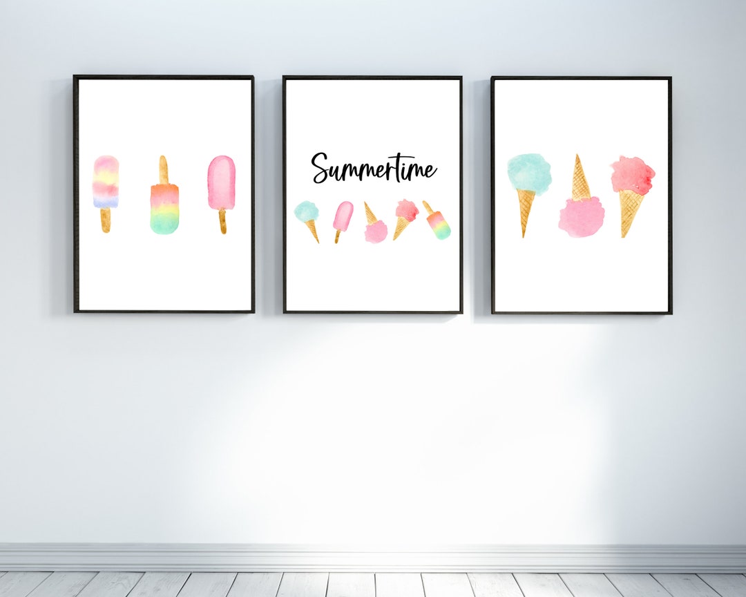 Summertime Print, Summer Decor Print, Summer Printable, Popsicle Print ...