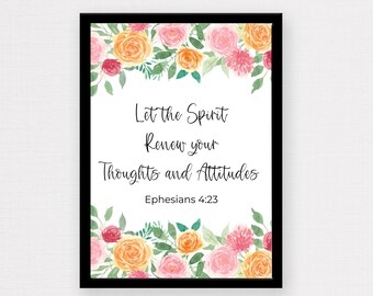 Bible Verse Wall Art Printable Ephesians Printable | Etsy