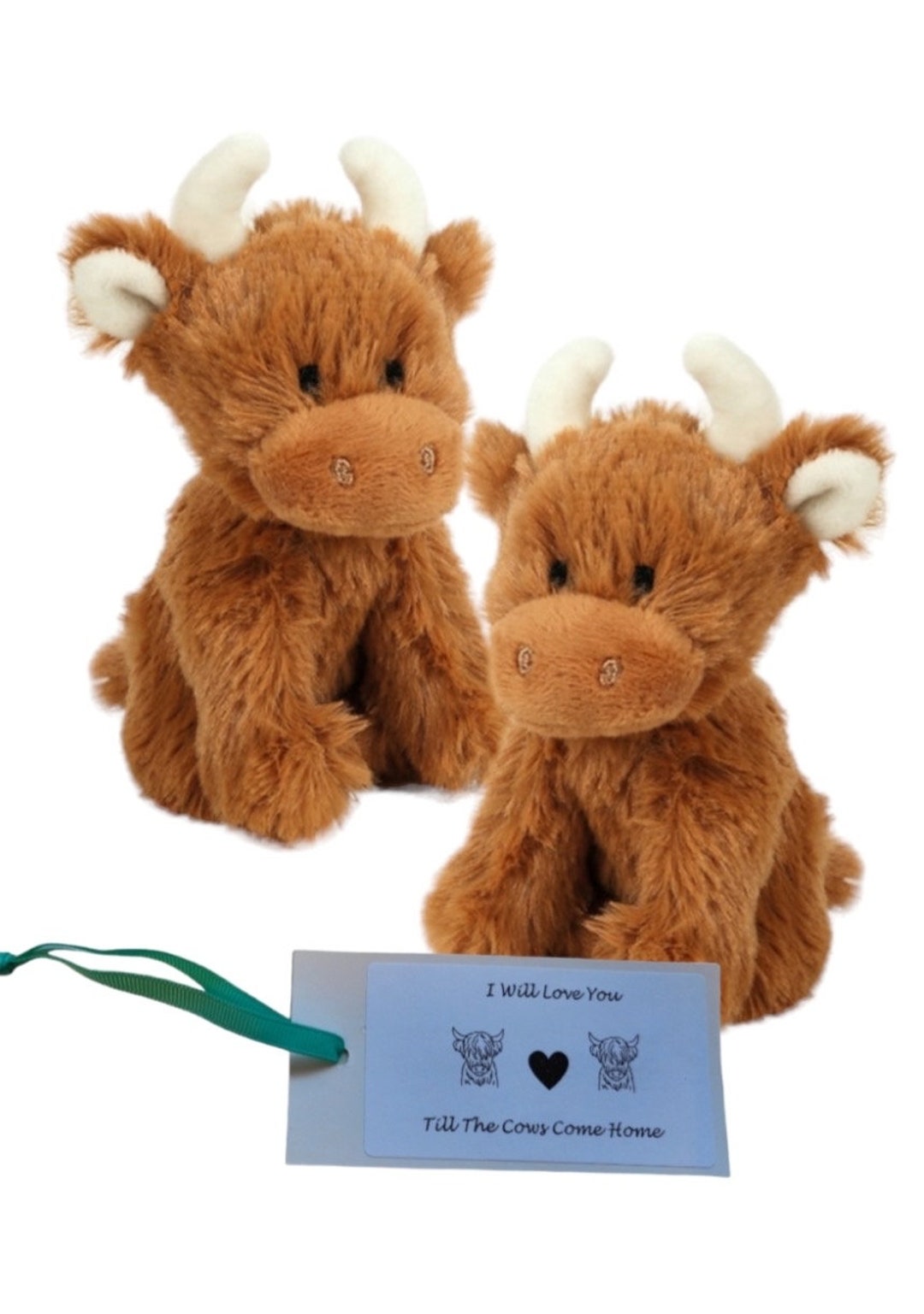 Highland Cow Mini Soft Toy Set I Will Love You Till the Cows Come Home ...