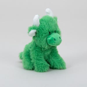 Mini Highland Green Cow Plush Soft Toy in Pop up Box CE/UKCA - My Name ...