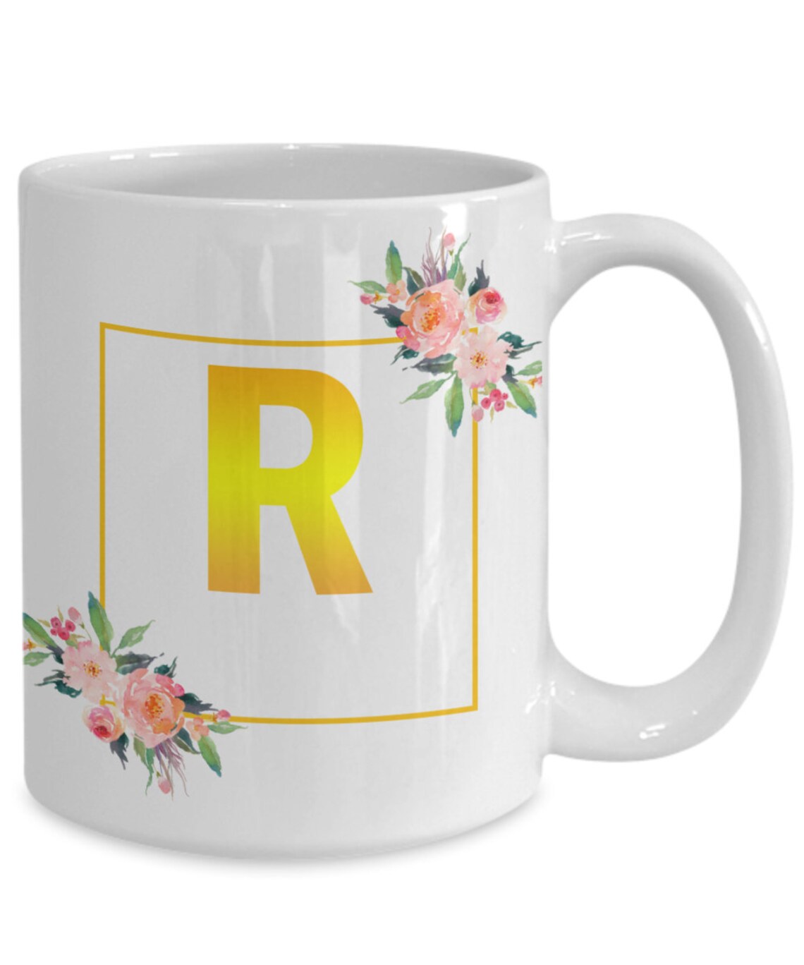 Appreciation Birthday Gift Floral Alphabet Initial Letter R | Etsy