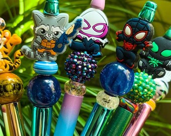 Pooh Inspired Pens Delatreasures Bear Pens Pooh Bear Beaded Pens Focal ...