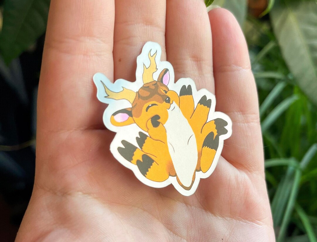 Cryptid Series: Spider Deer Holographic Matte Finish Sticker - Etsy