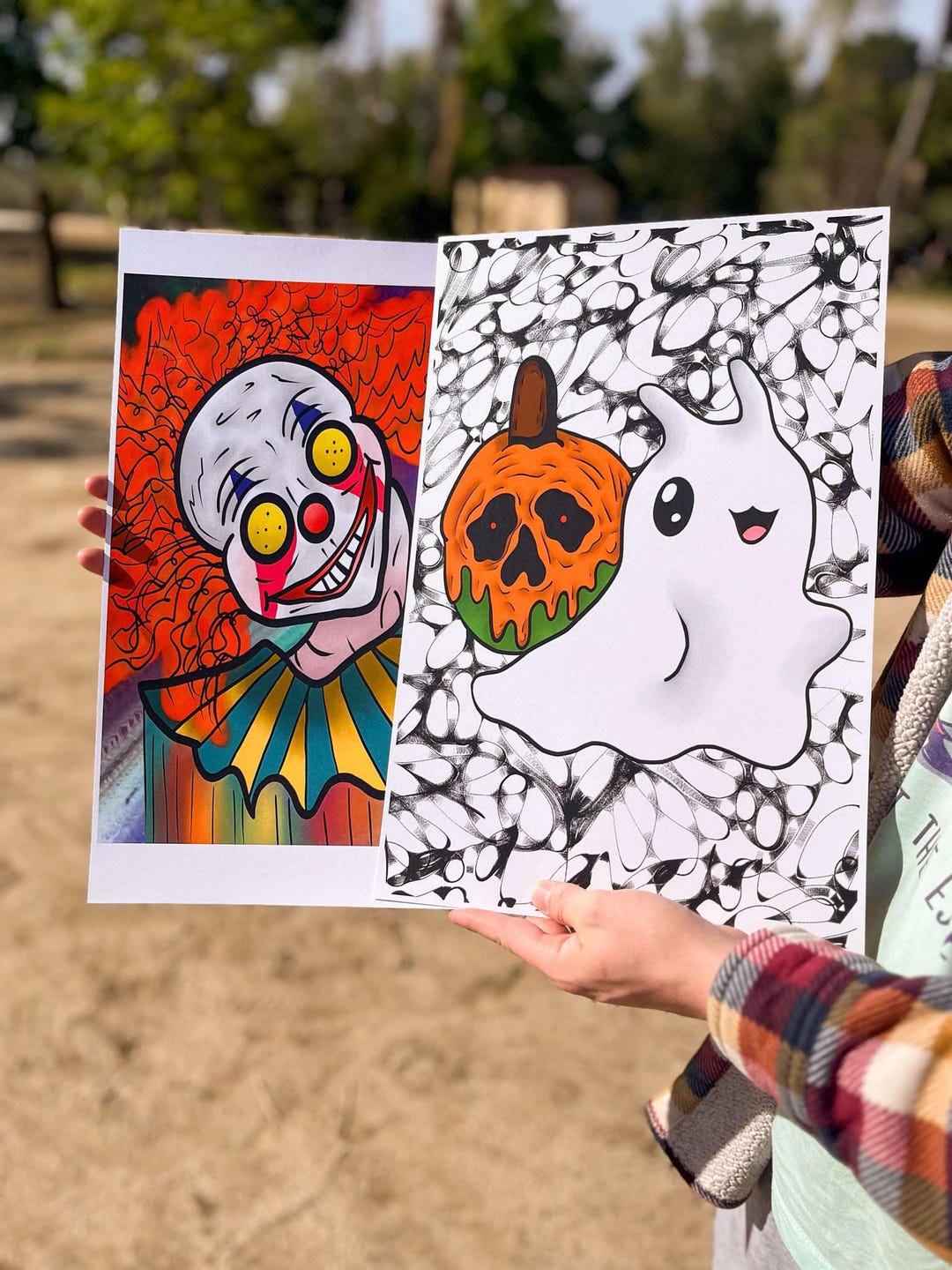 Spooky Art Prints: Hand Drawn Halloween Decor (11x17) - Etsy