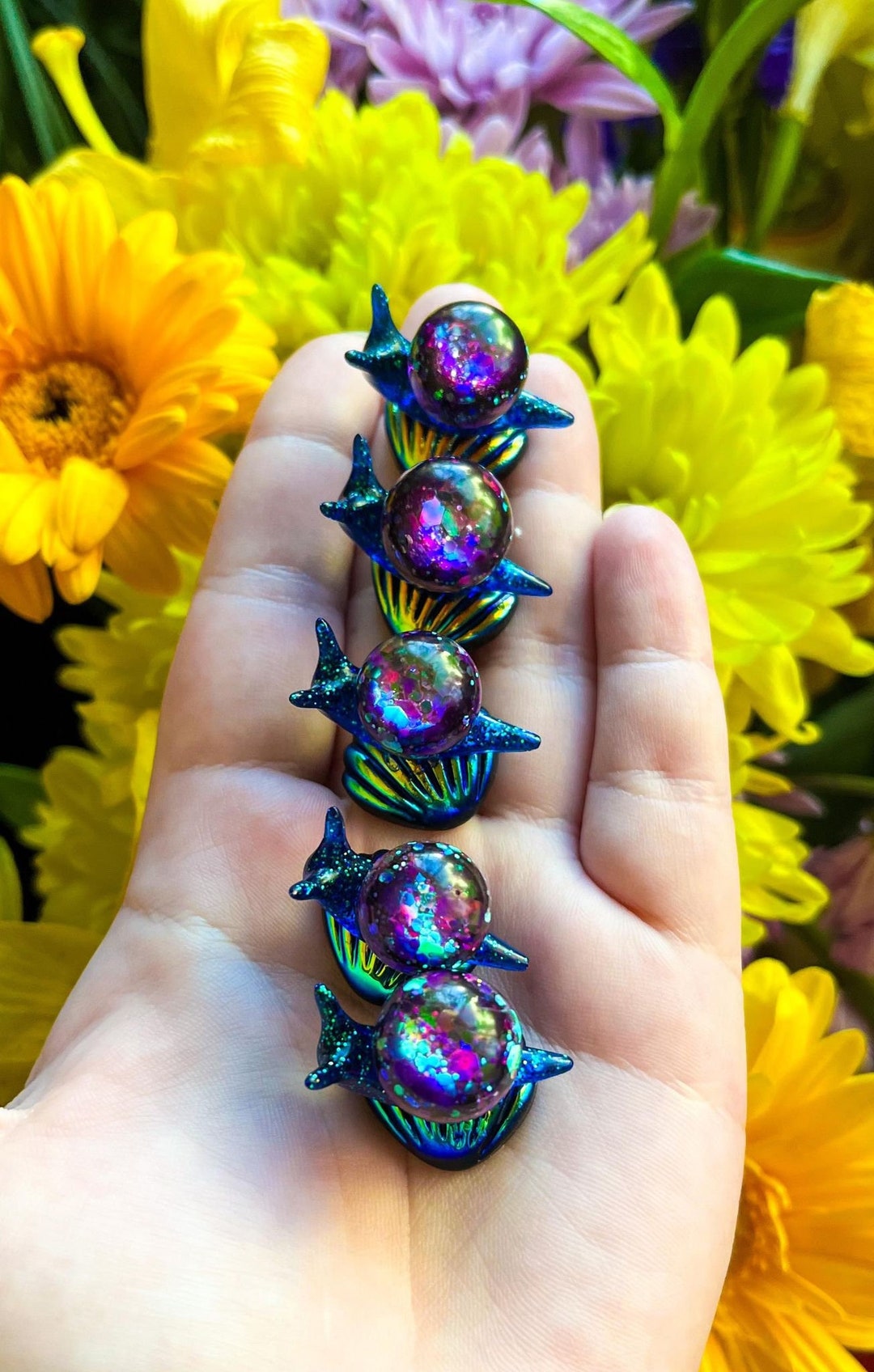 Dark Seashell Ocean Snails - Etsy