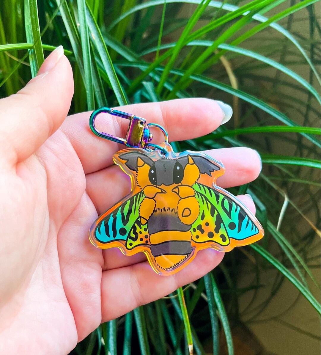 Madagascan Sunset Moth Keychain - Etsy